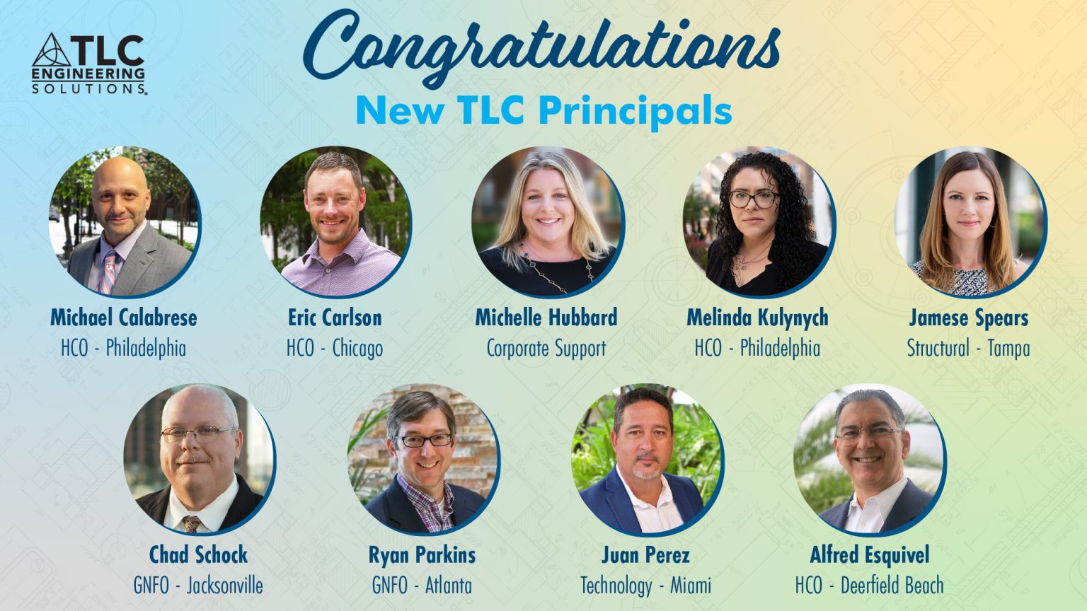 TLC Welcomes New Principals | TLC Engineering Solutions